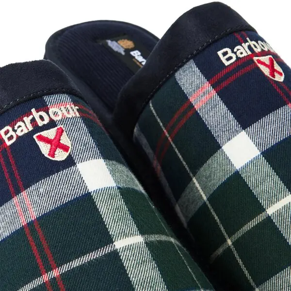 Barbour Plaid-patterned Hooded Home Slippers