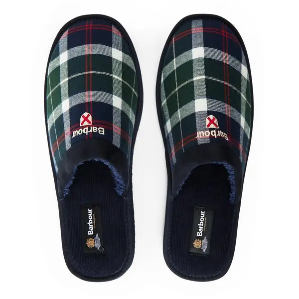 Barbour Plaid-patterned Hooded Home Slippers