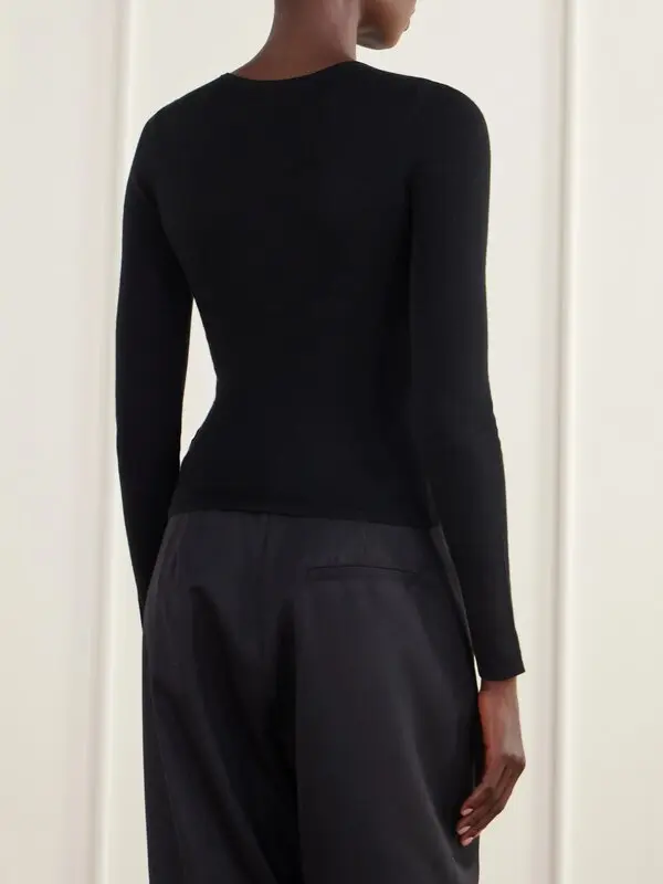 ST. AGNI Ribbed Merino Wool Sweater