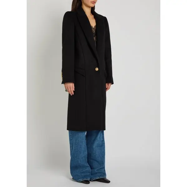 Balmain Wool Oversized-fit Overcoat