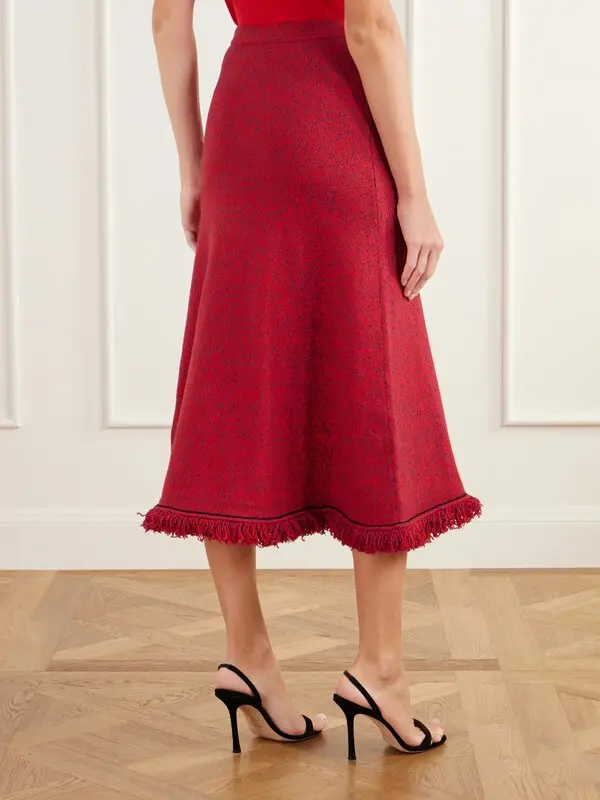SELF-PORTRAIT Knit Midi Skirt