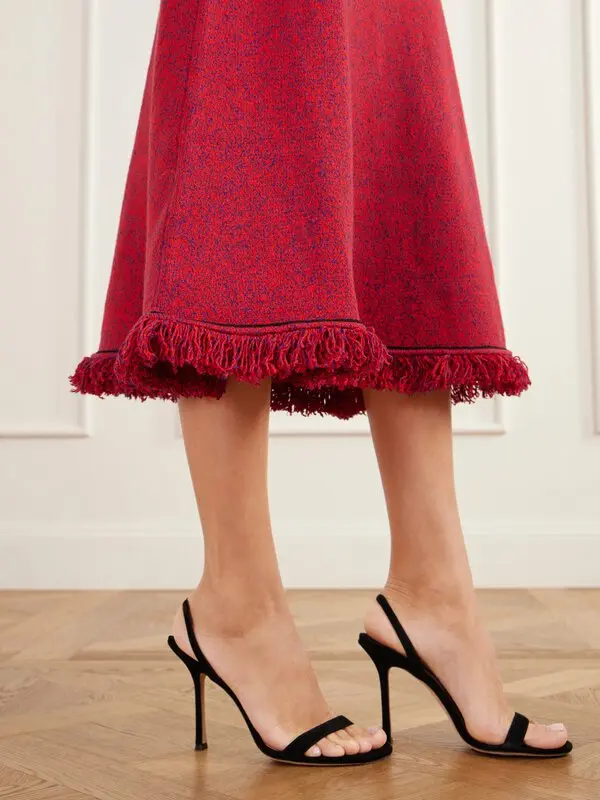 SELF-PORTRAIT Knit Midi Skirt