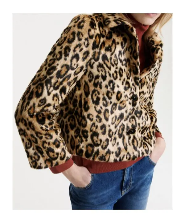 Marella Boxy Pony-skin Print Jersey Jacket