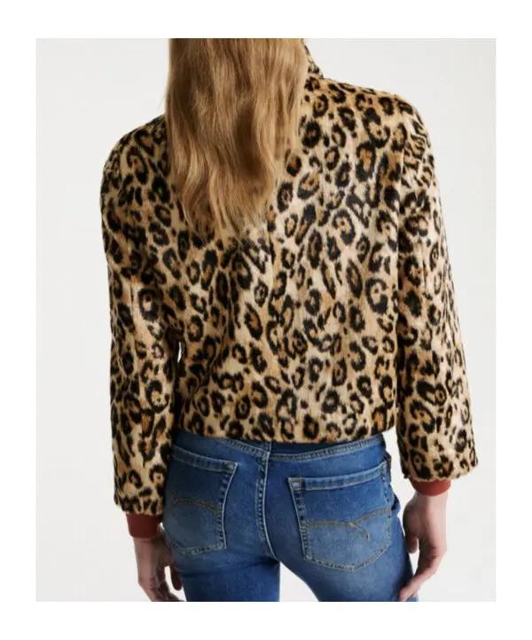 Marella Boxy Pony-skin Print Jersey Jacket