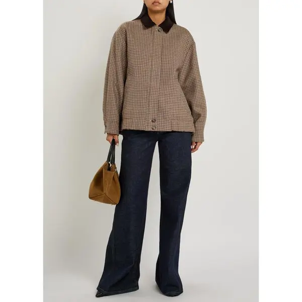 Max Mara Fine Checkered Lapel Coat