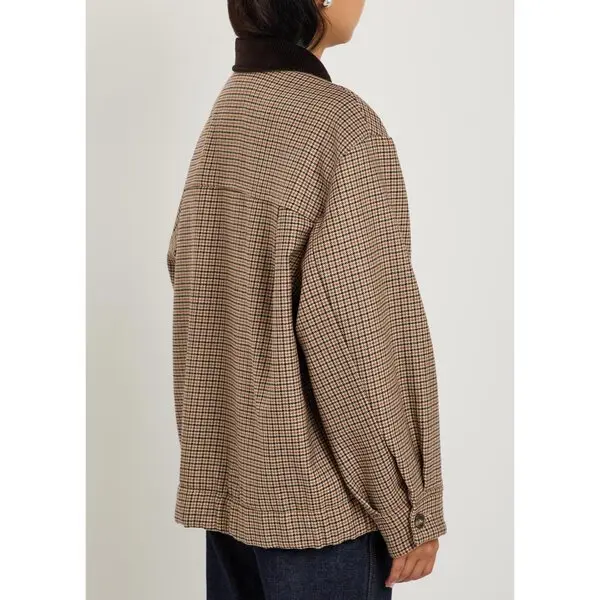 Max Mara Fine Checkered Lapel Coat