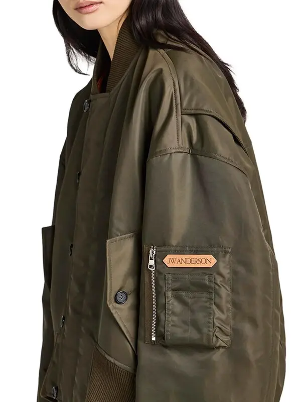 JW Anderson J.w.anderson Oversized Technical Fabric Bomber Jacket - Green