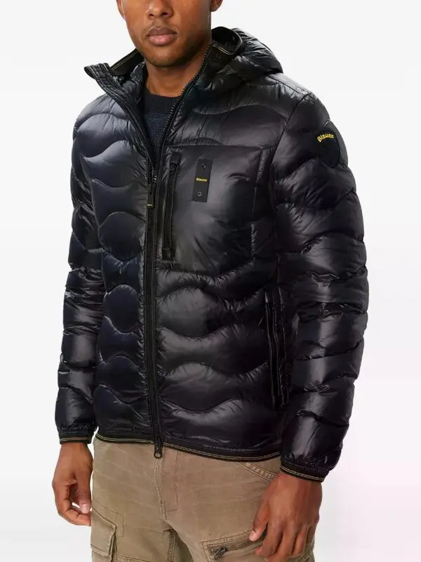 BLAUER. Wave Quilted Hooded Jacket