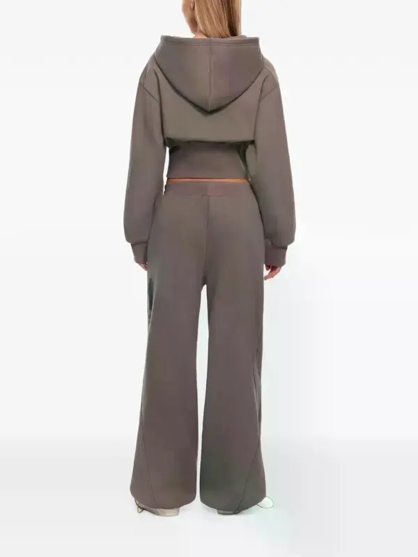 L/AB C/O OFF-WHITE Logo-print Cropped Hoodie