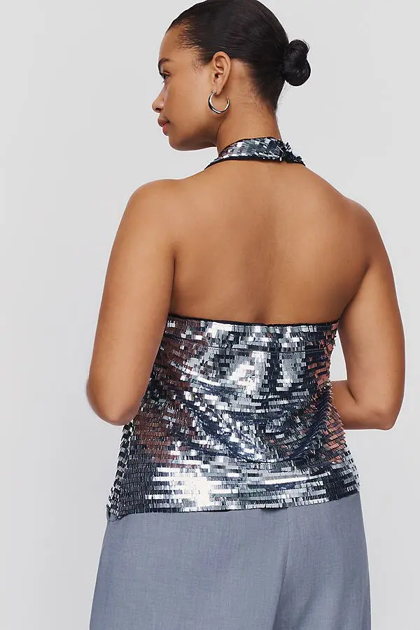 Anthropologie Sequ Chamail Halter Top