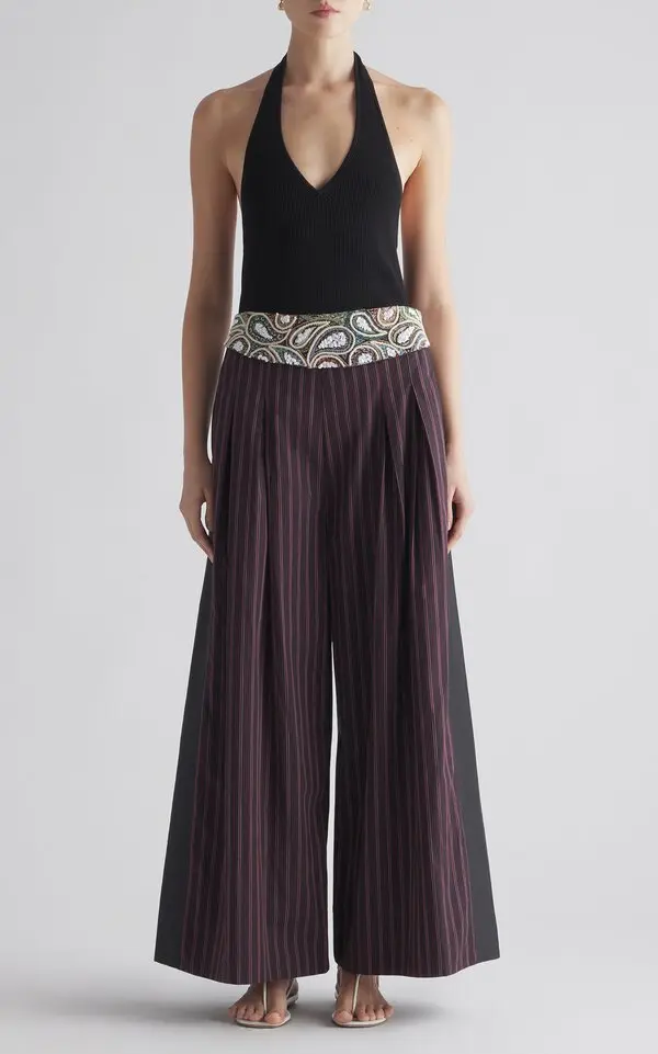 Chan Luu Paisley Embroidered Belt