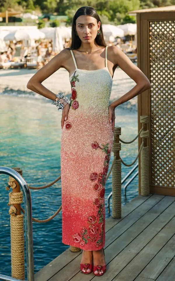 LA FUORI Sunset Sorbet Maxi Dress