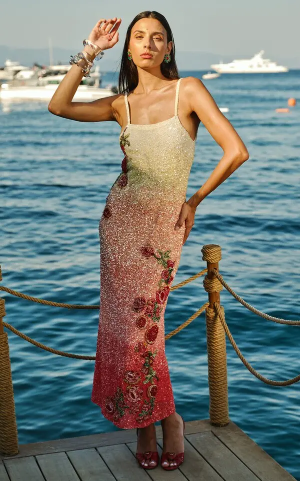 LA FUORI Sunset Sorbet Maxi Dress