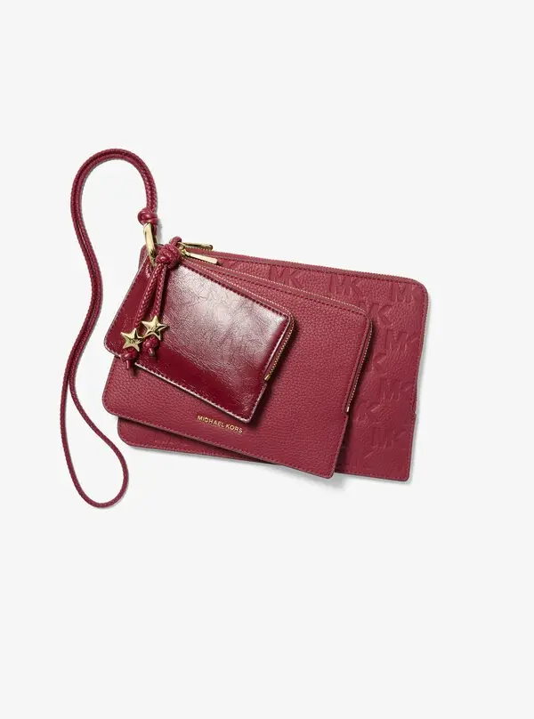 Michael Kors Jet Set 3-in-1 Leather Pouches In By