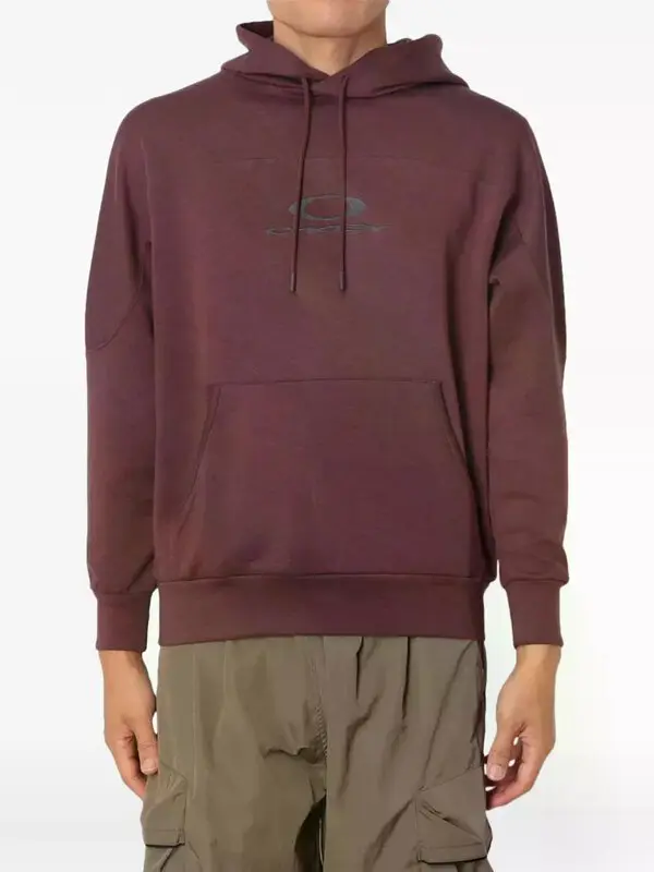 Oakley New Retro Logo-embroidered Drawstring Hoodie - Red