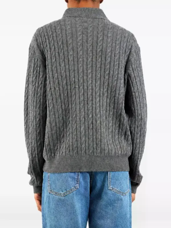 Miu Miu Cable-knit Polo Sweater