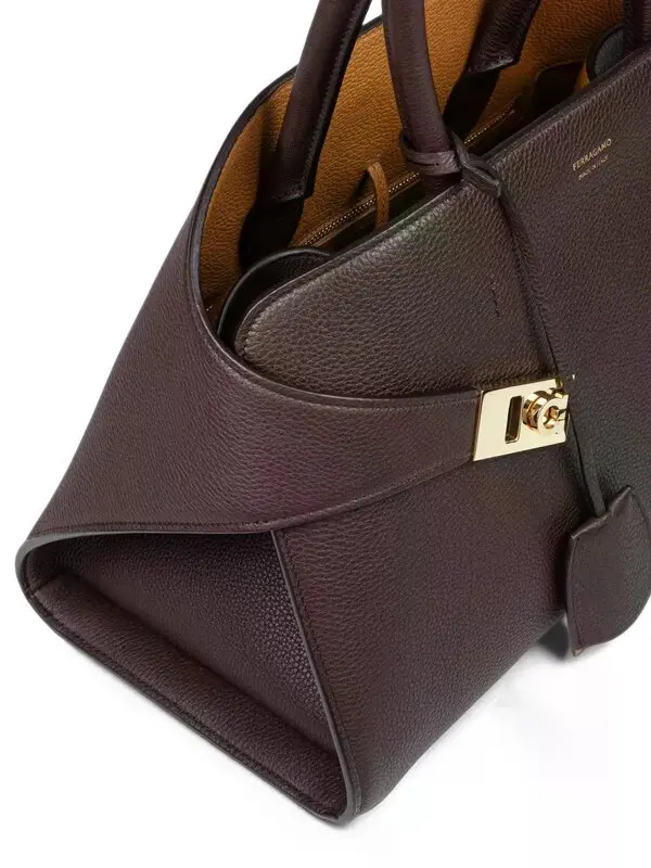 FERRAGAMO Hug Bicolor Handbag - Brown