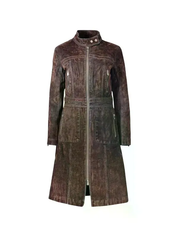 Desigual Faded-effect Zip-up Coat
