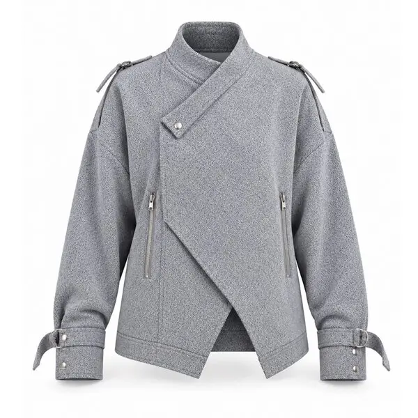 JULIA ALLERT Structured Jacket-inspired Knit Top – Melange