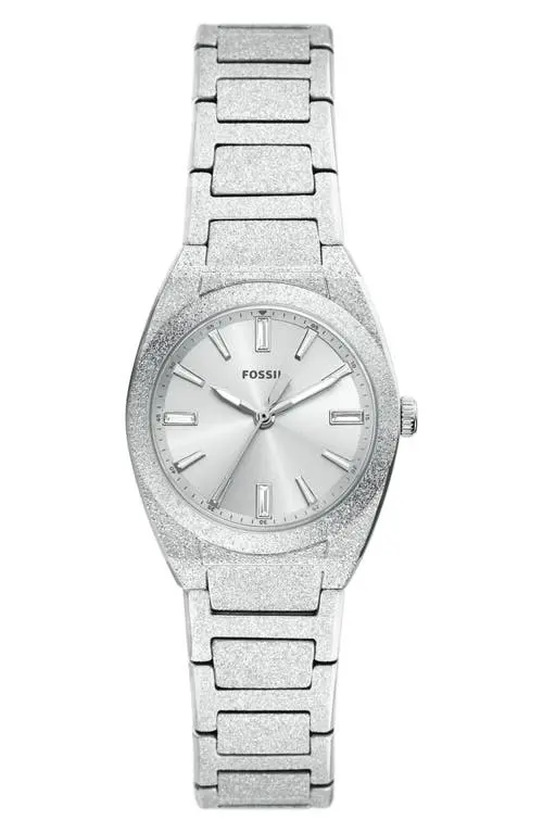 Fossil Everett Frosted Stainless Steel Watch - Silver