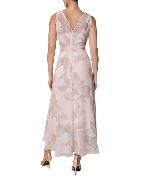 Donna Karan New York Faux Wrap Chiffon Midi Dress - Soft Lilac