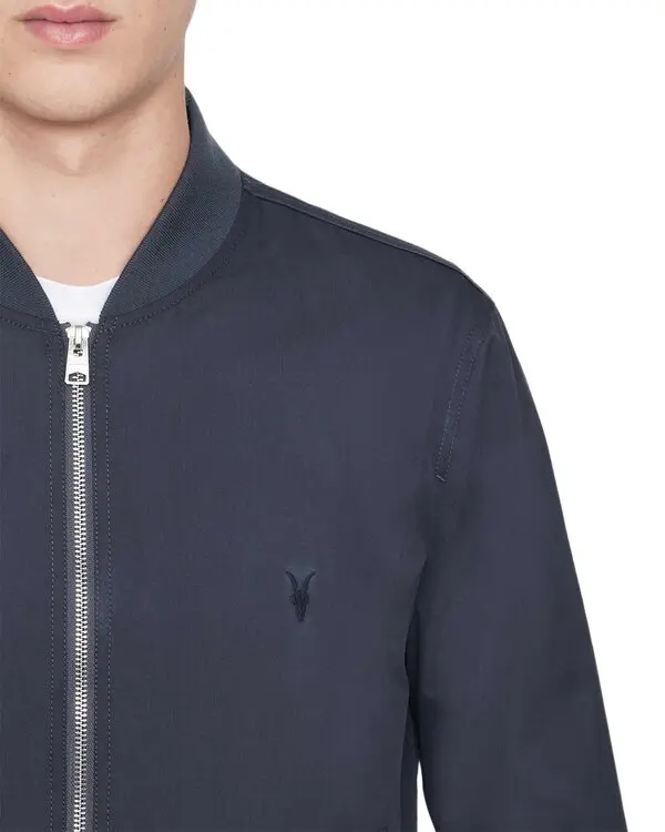 ALLSAINTS Abbot Cotton Blend Bomber Jacket - Command Blue