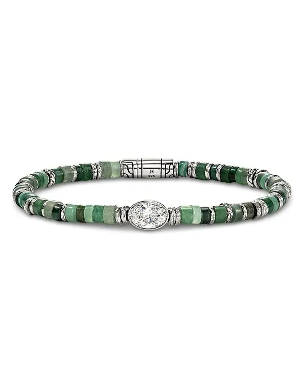 John Hardy Sterling Lab Grown Diamond & Gemstone Jh Lovestruck Heishi Bracelet - Silver