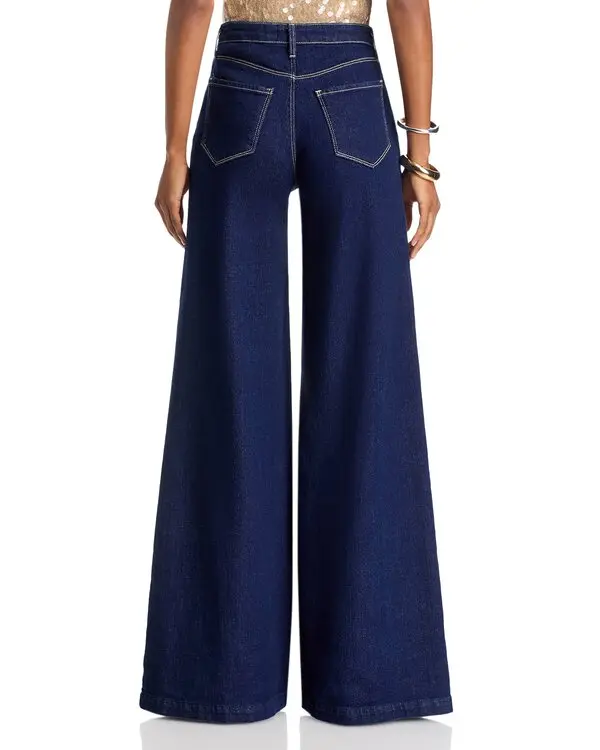 L'AGENCE Jules Horsebit High Rise Wide Leg Jeans