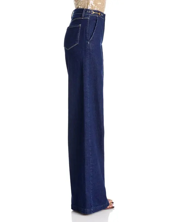 L'AGENCE Jules Horsebit High Rise Wide Leg Jeans