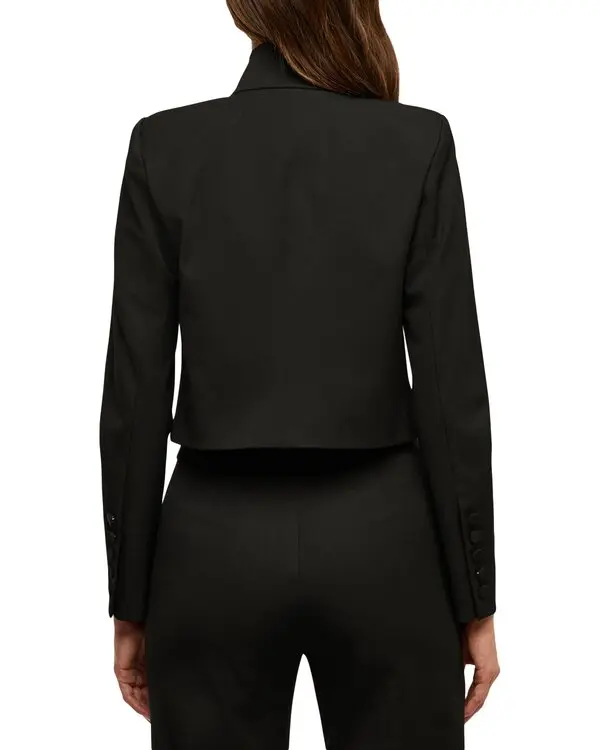 L'AGENCE Celinde Flower Pin Crop Blazer