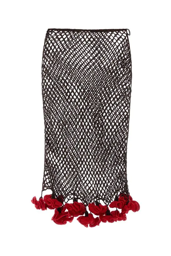 Alaïa Two-tone Crochet Mini Skirt - Multicoloured