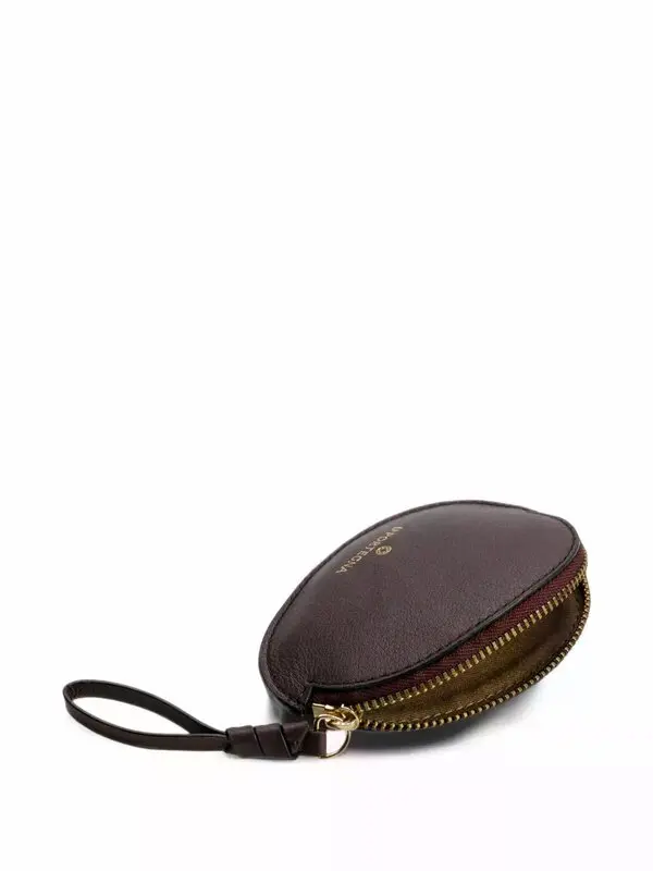 LA PORTEGNA Stone Leather Coin Purse