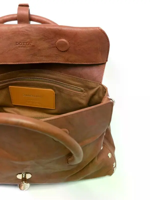 ZANELLATO Small Dotta Officina Leather Tote Bag - Brown