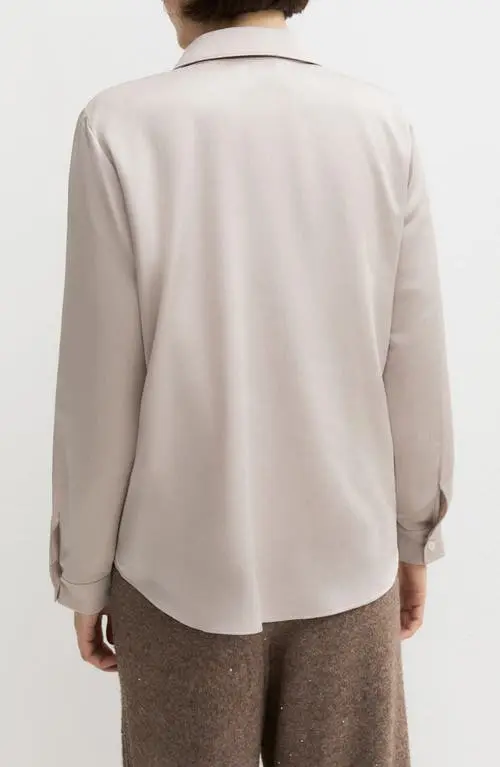 EMME Emmlira Crinkled Hammered Satin Shirt