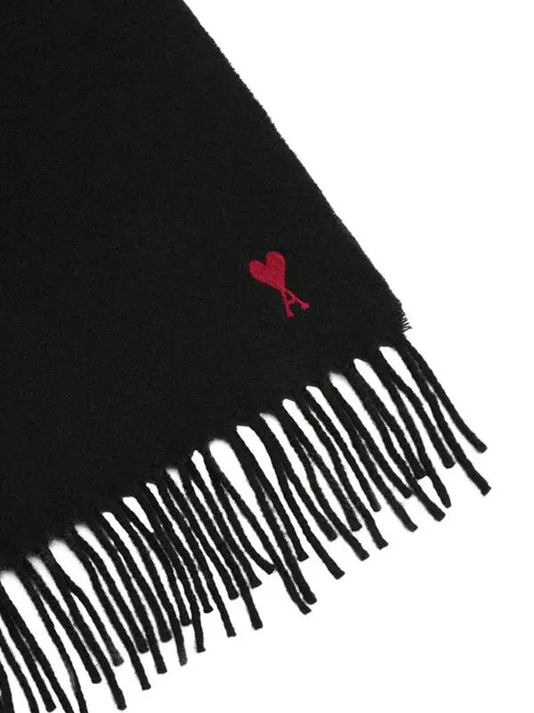 AMI Paris De Coeur Scarf In Wool