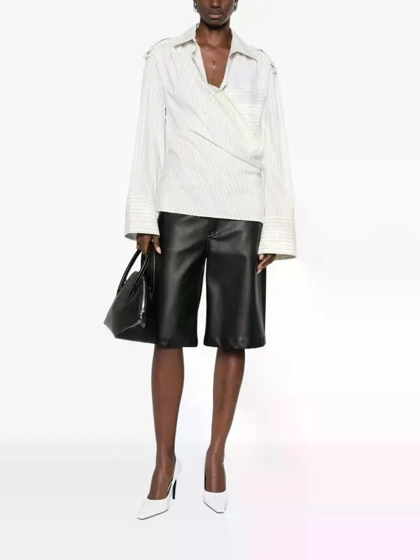 IRO PARIS Striped Wrap Shirt