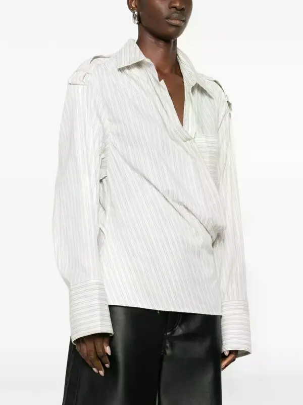 IRO PARIS Striped Wrap Shirt