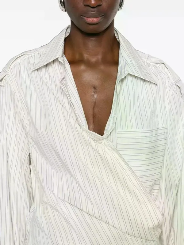 IRO PARIS Striped Wrap Shirt