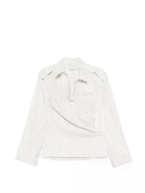 IRO PARIS Striped Wrap Shirt