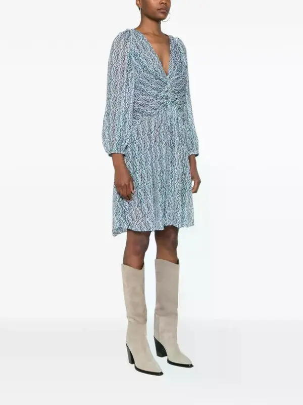 IRO PARIS Ruline Graphic-print Gathered A-line Mini Dress