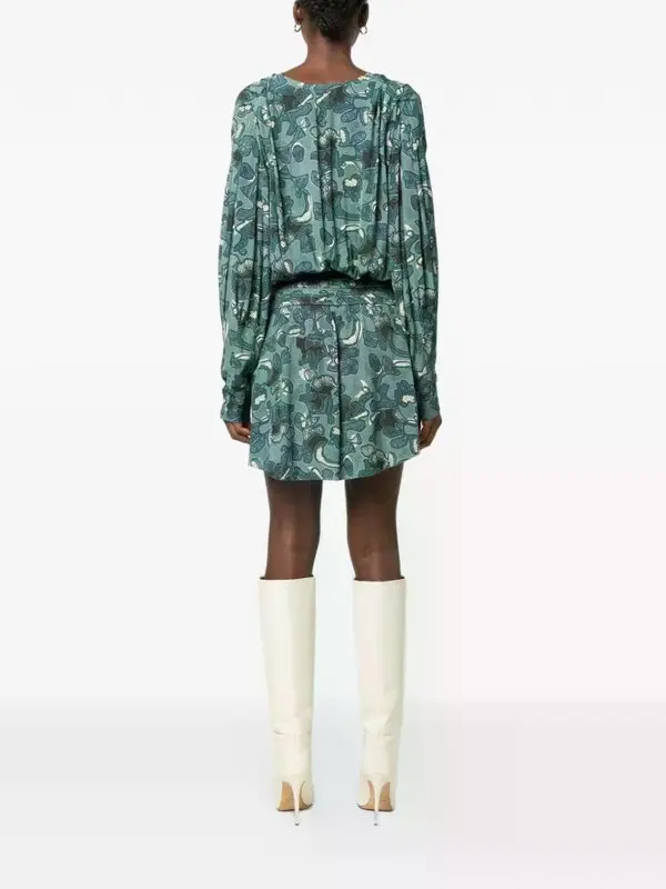 IRO PARIS Fontana Abstract-pattern Draped Mini Dress