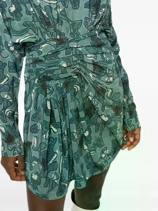 IRO PARIS Fontana Abstract-pattern Draped Mini Dress