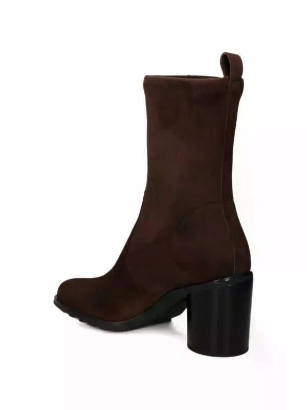 PONS QUINTANA Suede Block-heel Ankle Boots