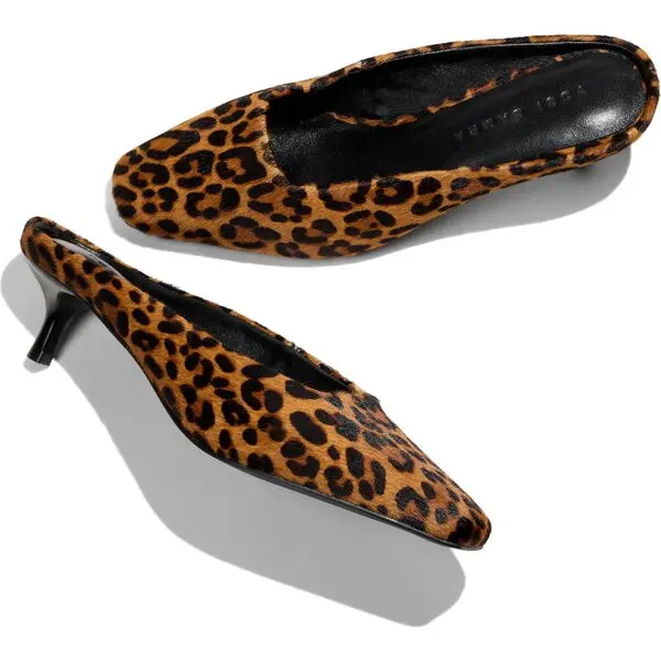 Yosi Samra Tribeca Studded Heeled Mule - Leopard