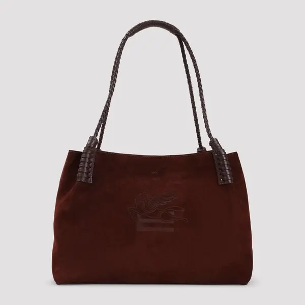 Etro Libra Medium Suede Shopping Bag