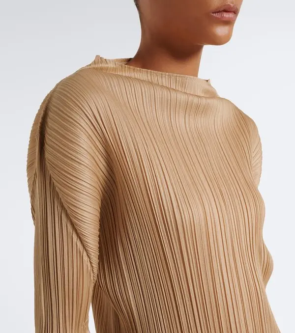 Issey Miyake Monthly Colors: October Pleated Top - Beige