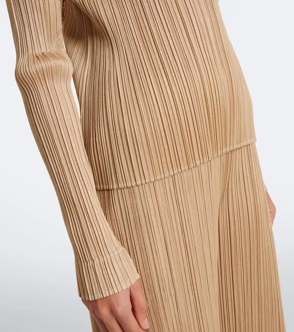 Issey Miyake Monthly Colors: October Pleated Top - Beige