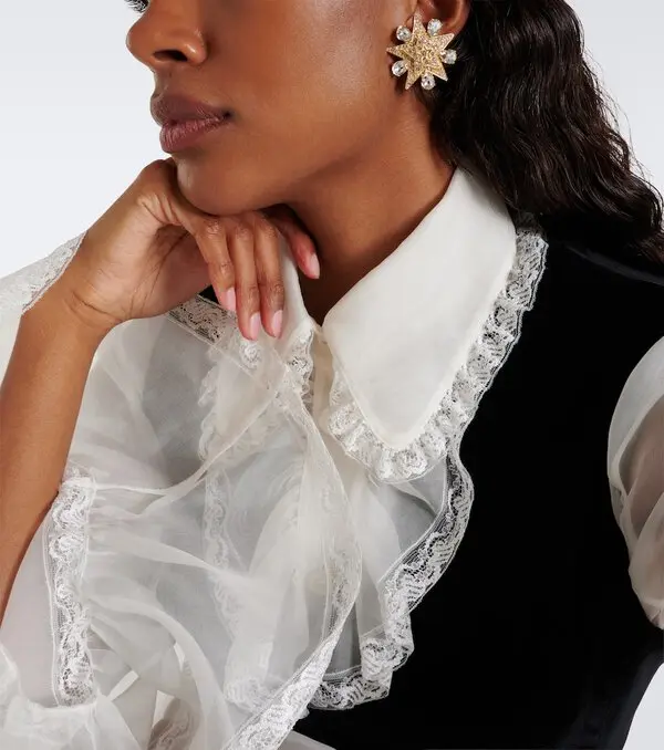 Dolce & Gabbana Starbust Crystal-embellished Clip-on Earrings