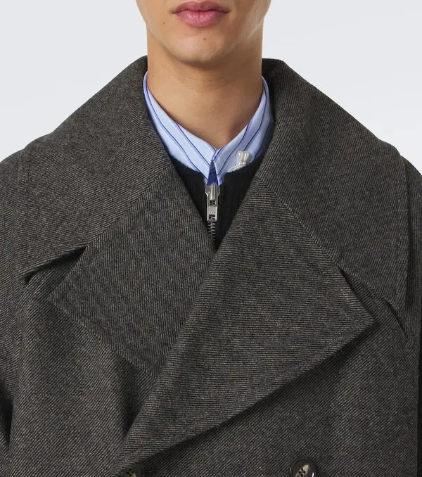 Simone Rocha Embellished Oversized Wool-blend Coat