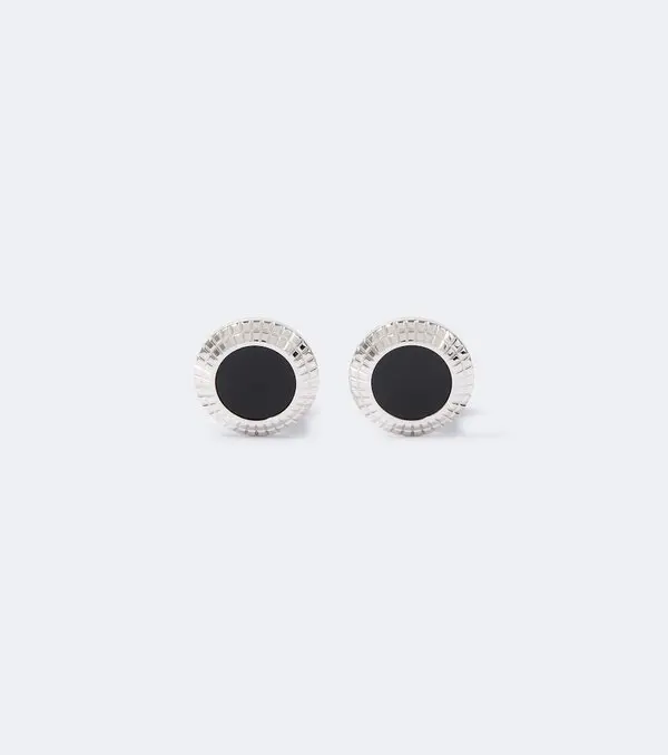 Dunhill Sterling Cufflinks With Onyx - Silver